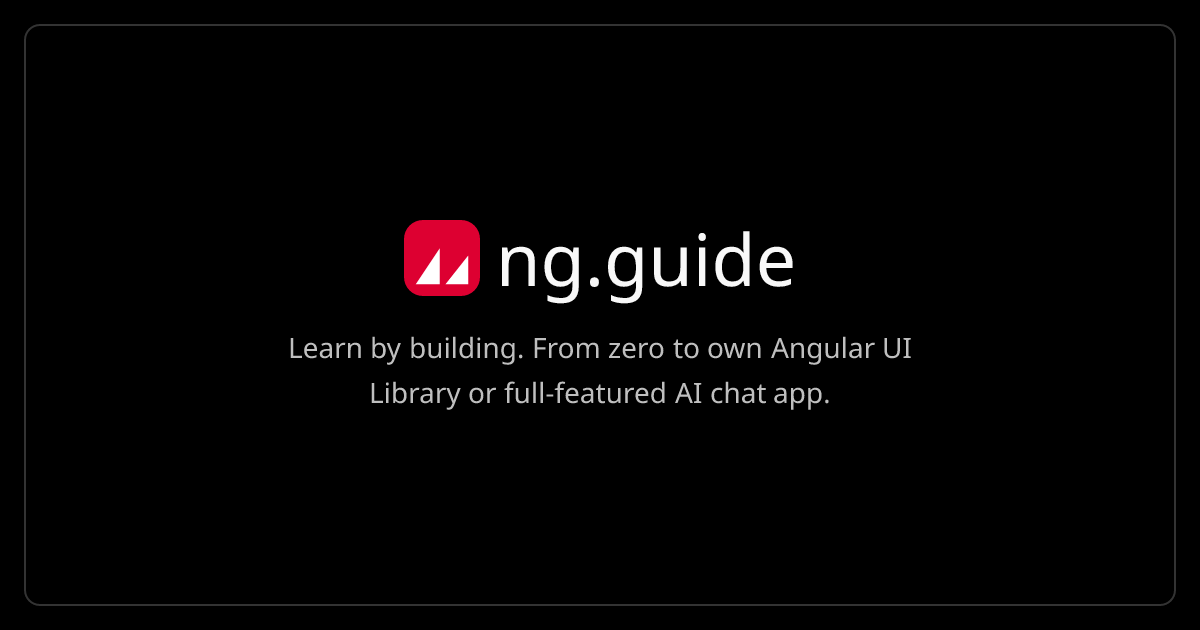 Angular Courses – ng.guide